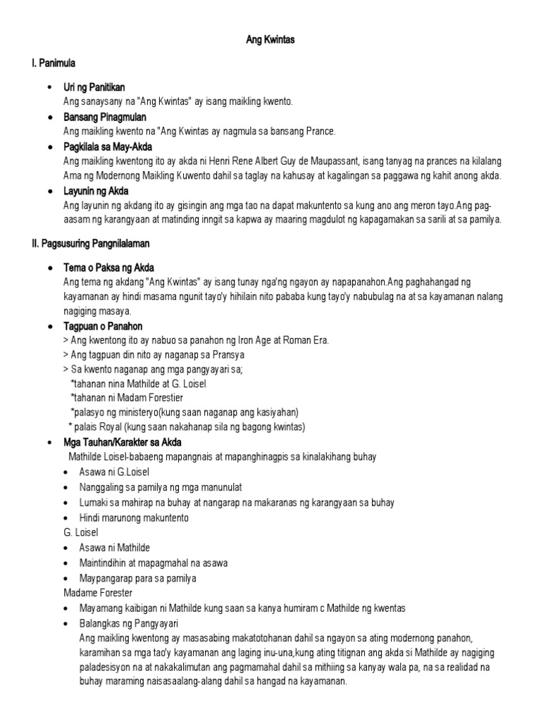 Ang Kwintas-WPS Office | PDF