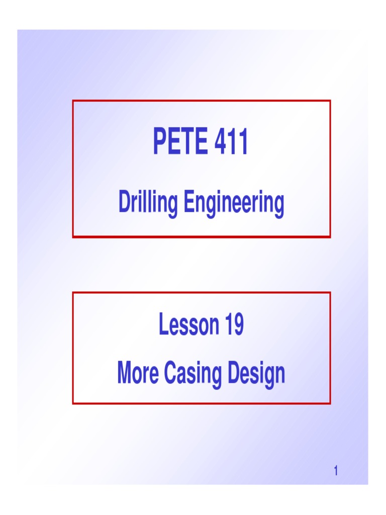 19 More Casing Design | PDF | Casing (Borehole) | Pipe (Fluid Conveyance)