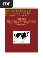 Contoh Proposal Permohonan Bantuan Ternak Sapi | PDF