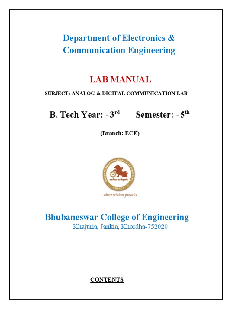 ECE Communication Lab Guide | PDF | Modulation | Frequency Modulation