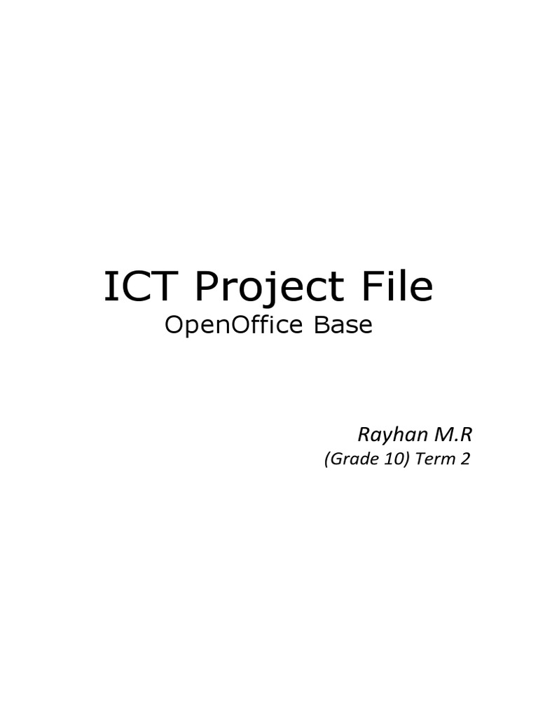 Project File ICT T2 | PDF | Data Management | Databases