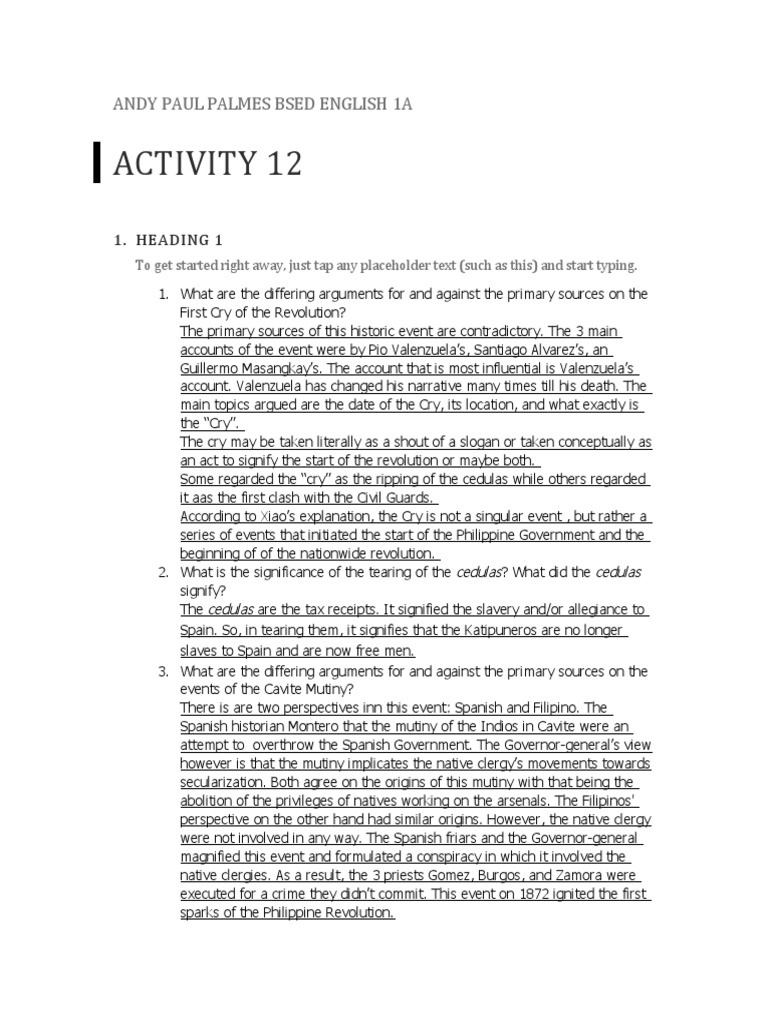 Activity 12 Riph | PDF | Philippines