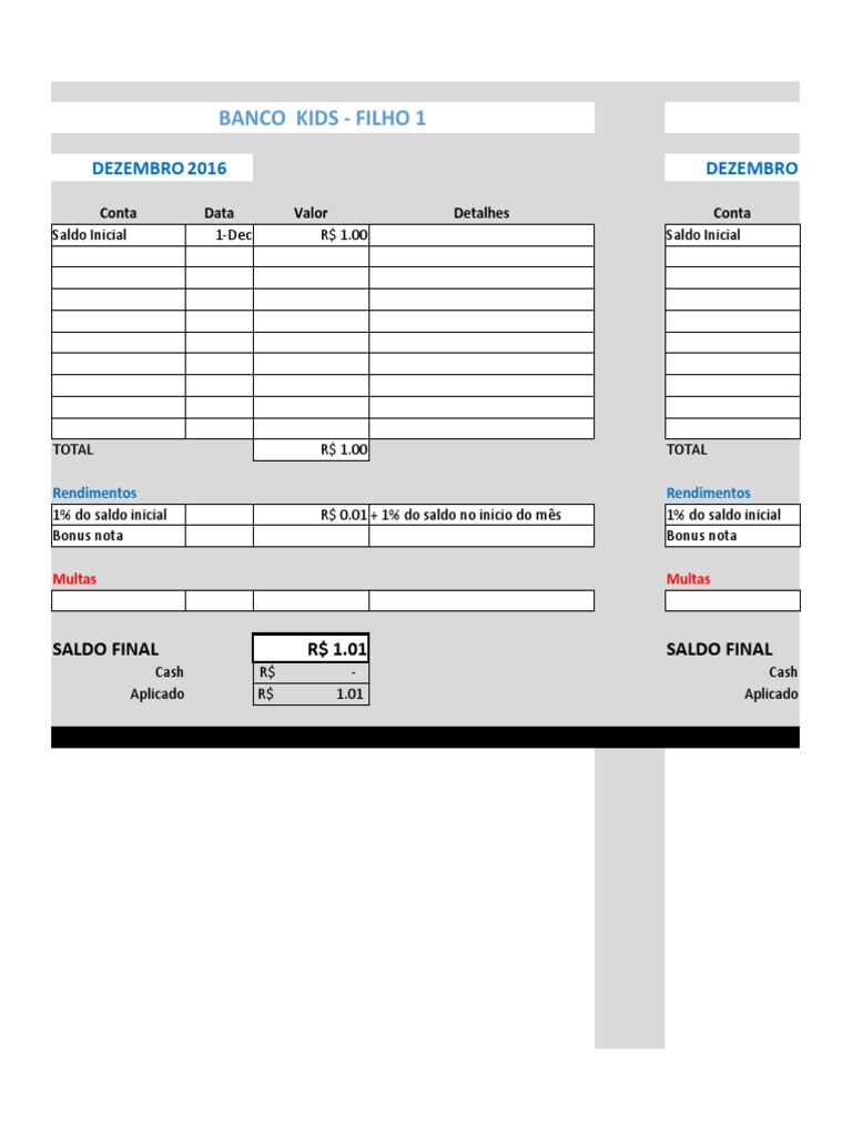 Aula 13 - Banco Kids | PDF