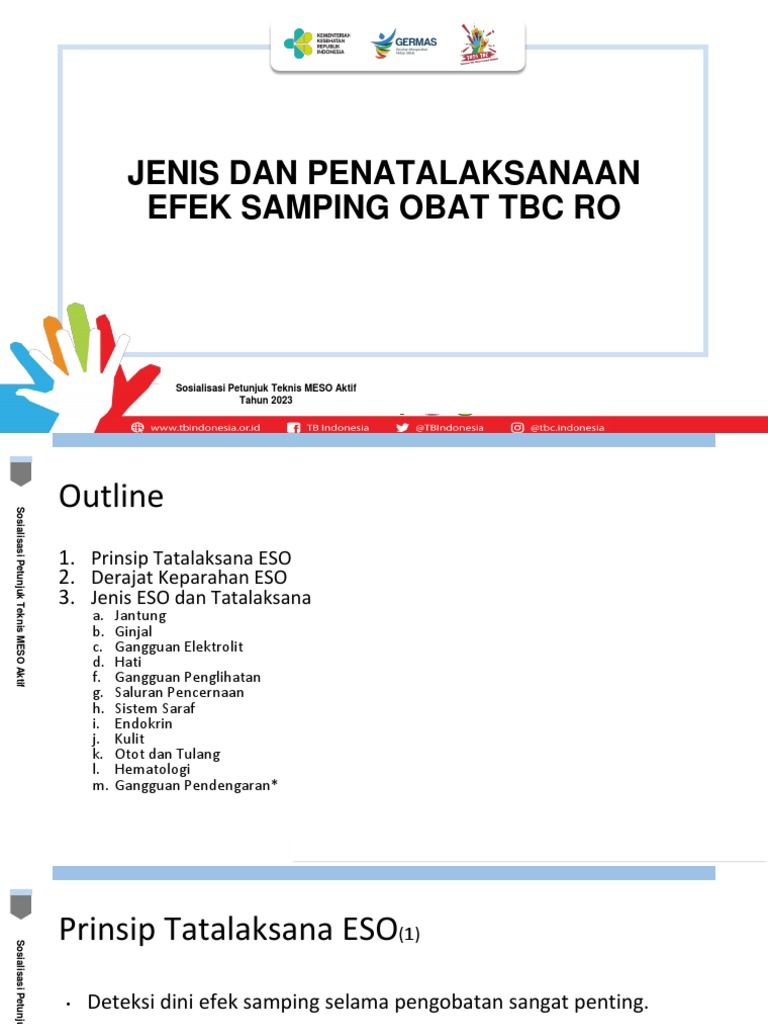 JENIS DAN PENATALAKSANAAN ESO TBC RO Final 26032023 | PDF