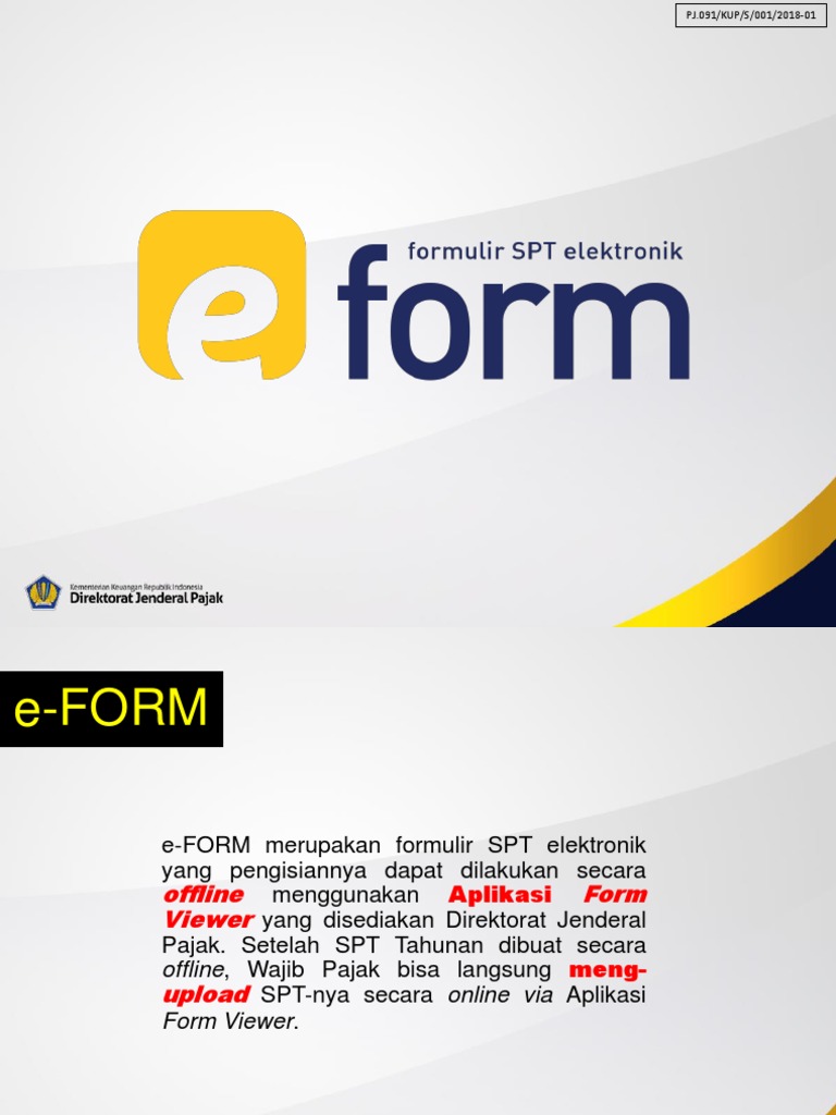 Panduan Penggunaan e-FORM SPT Elektronik | PDF