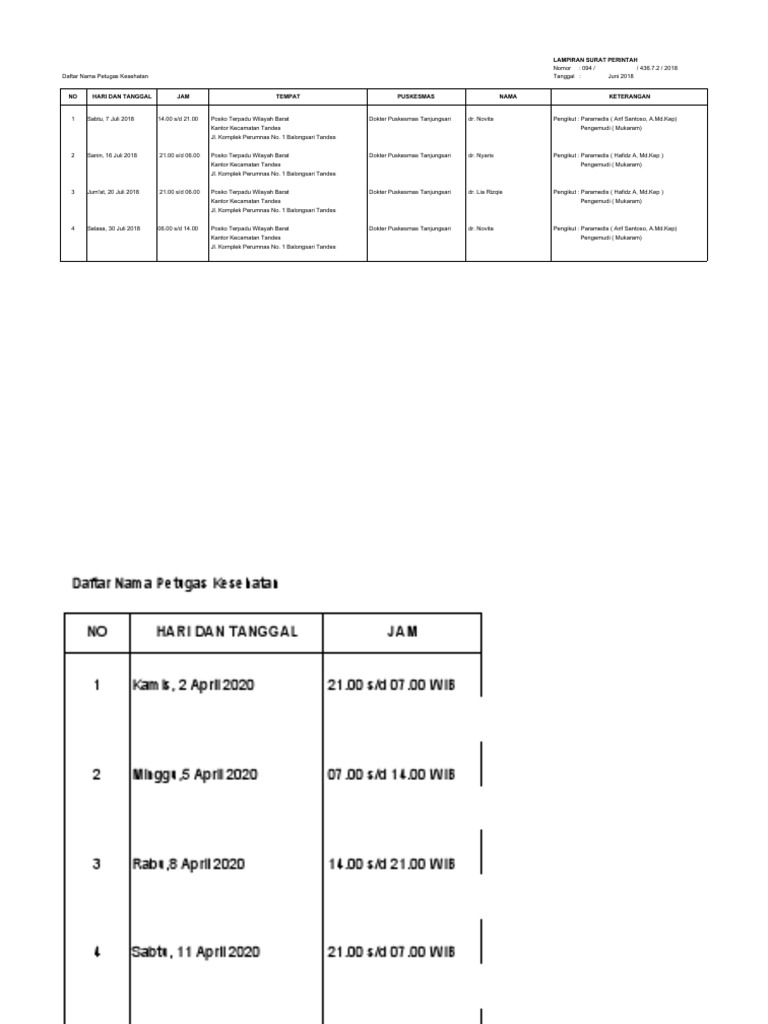 Format Dinkes Back Up | PDF