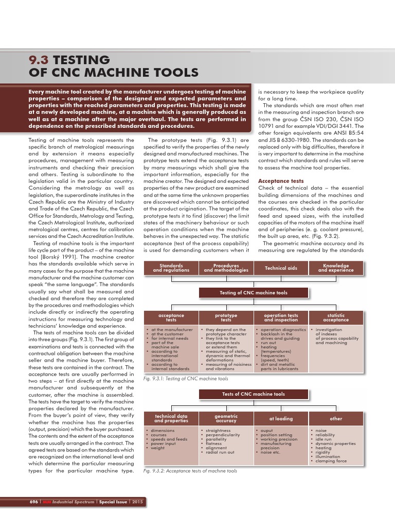 Testing of CNC Machine Tools: Acceptance Tests | Download Free PDF ...