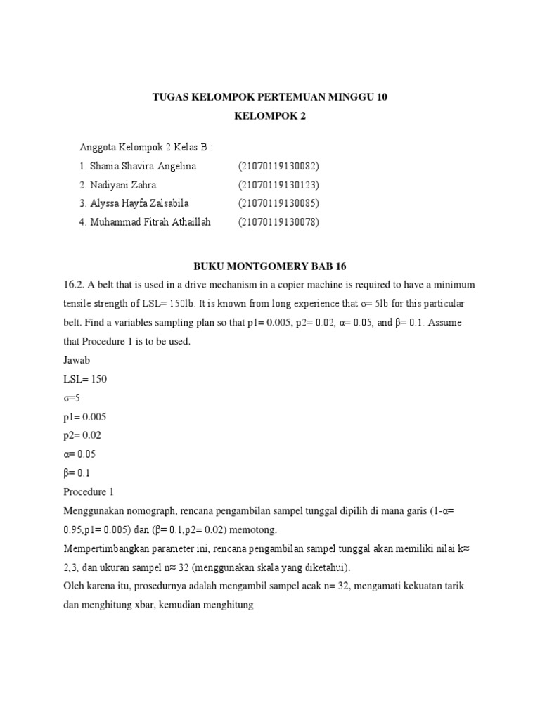 Latihan Soal M11_Kelompok 02 Kelas B | PDF | Research Methods | Sampling (Statistics)
