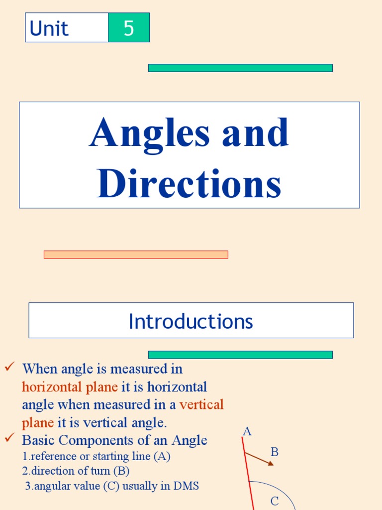 Angles and Directions | PDF | Angle | Azimuth