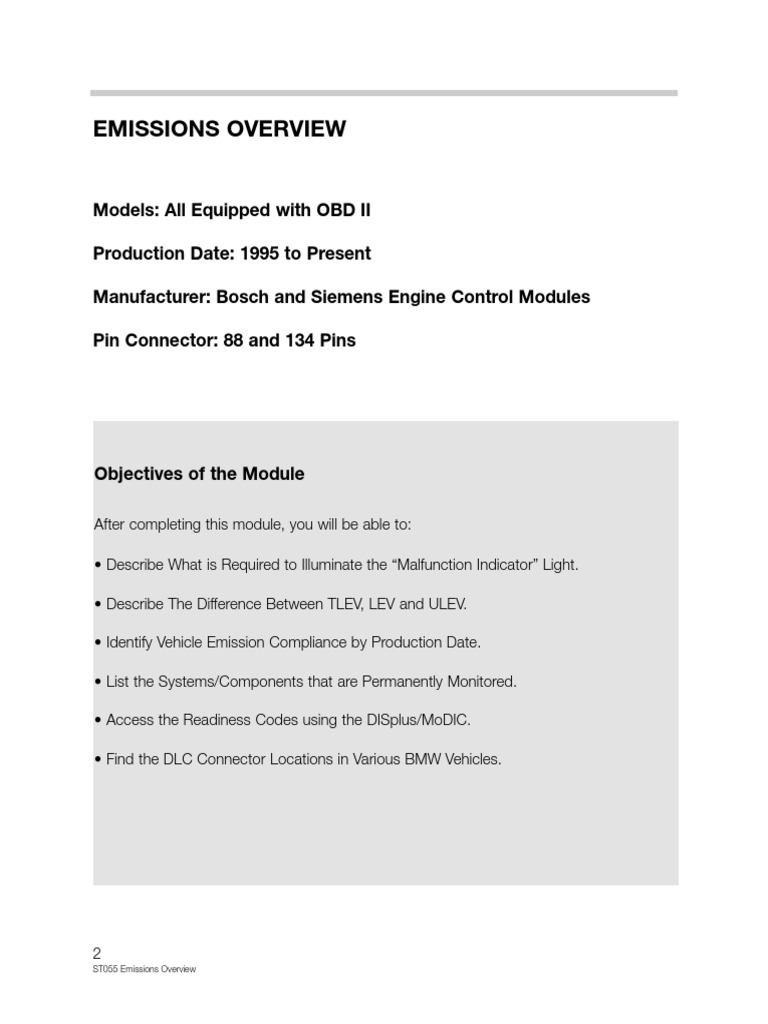 OBDII Overview Drive Cycle | PDF