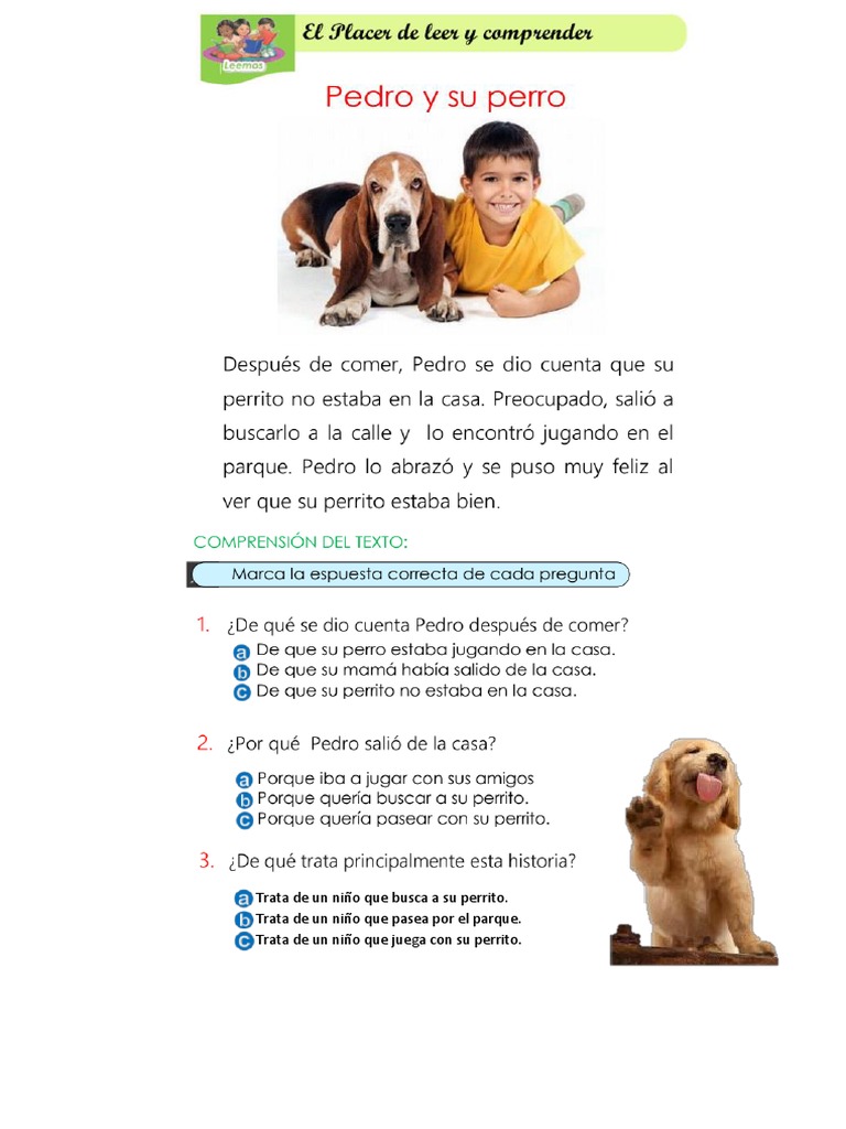 El Placer de Leer - Pedro y Su Perro | PDF