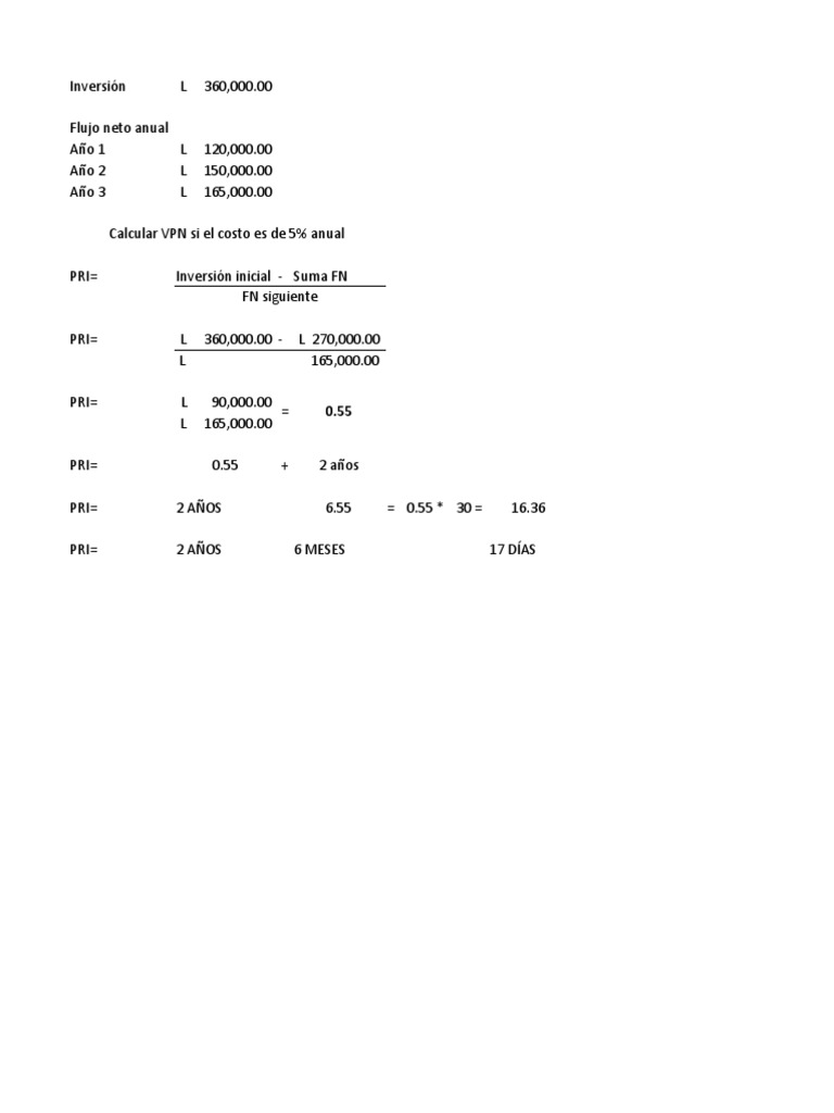 Calculo de Pri | PDF
