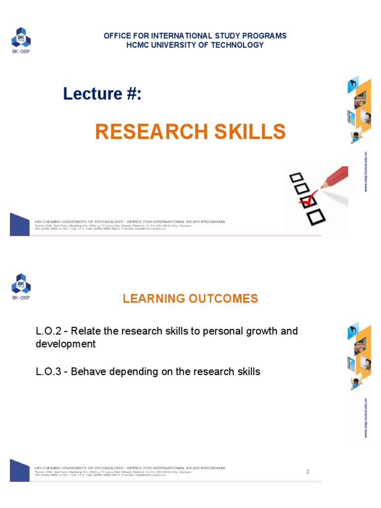Research Skills: Lecture # | PDF | Art