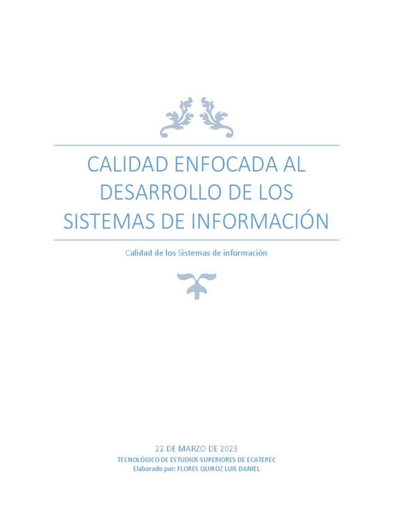 Calidad enfocada al desarrollo de SI | PDF | Programa de computadora | Programación