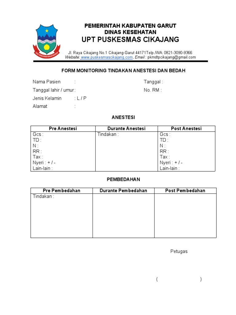 5.4.4 3 Form Time Out Atau Monitoring | PDF