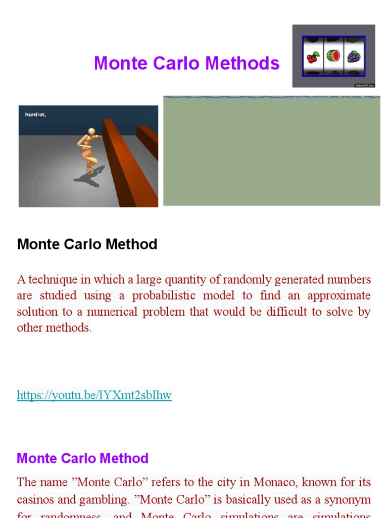 Lecture 4 Monte Carlo Method Pdf Monte Carlo Method Analysis