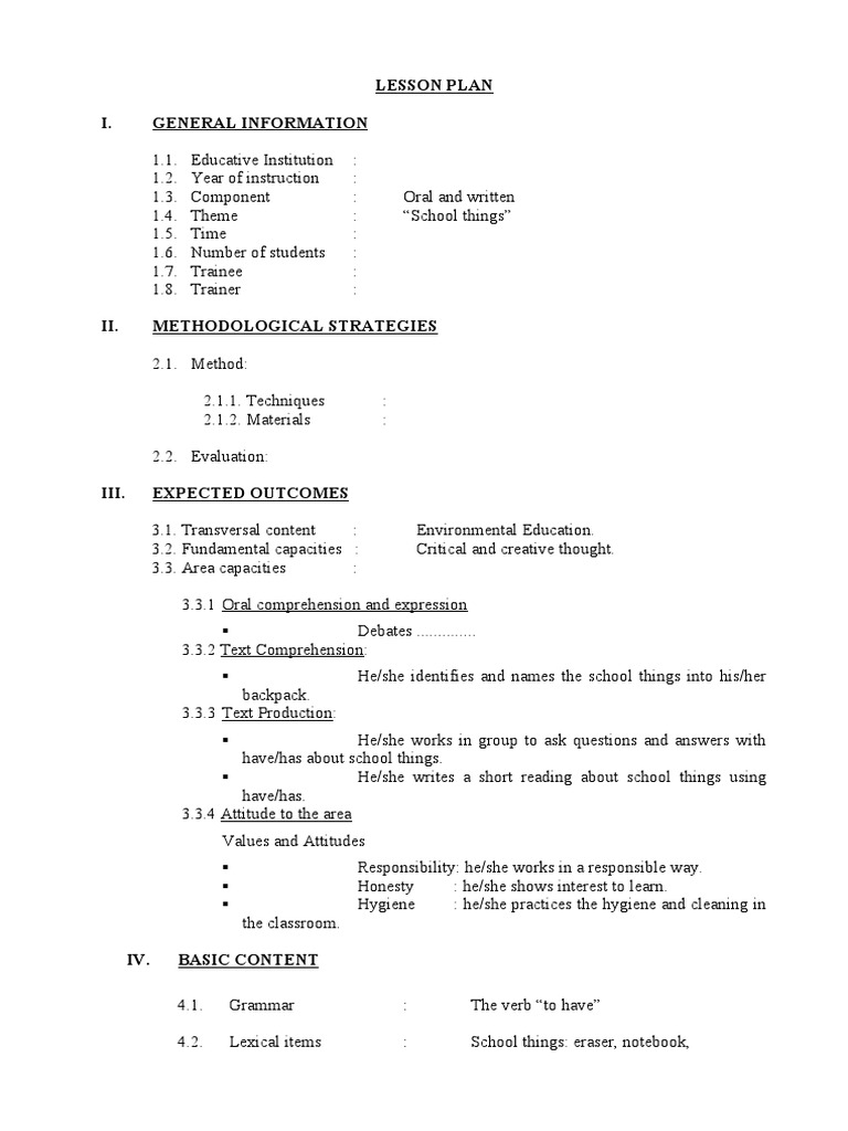 Lesson Plan Ficha Evaluación de Practica | PDF | Reading Comprehension | Cognitive Science