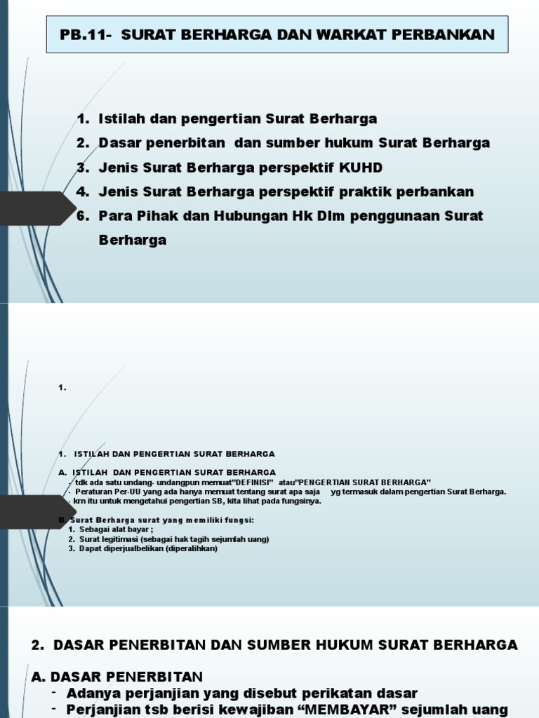 PB.11 - 12 Surat Berharga Dan Warkat Perbankan | PDF