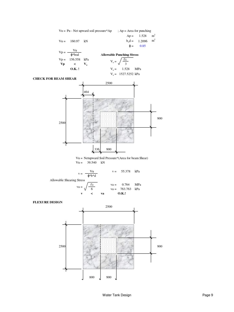Elevated Water Tank Design Spreadsheet - 9 | PDF
