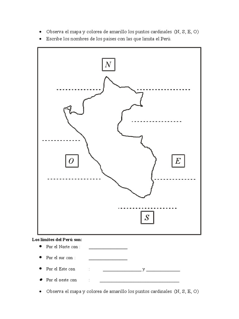 Límites y Puntos Cardinales del Perú | PDF