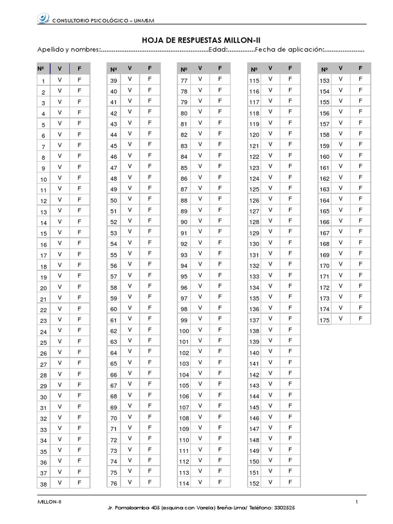 Hoja de Respuestas Millon-Ii | PDF