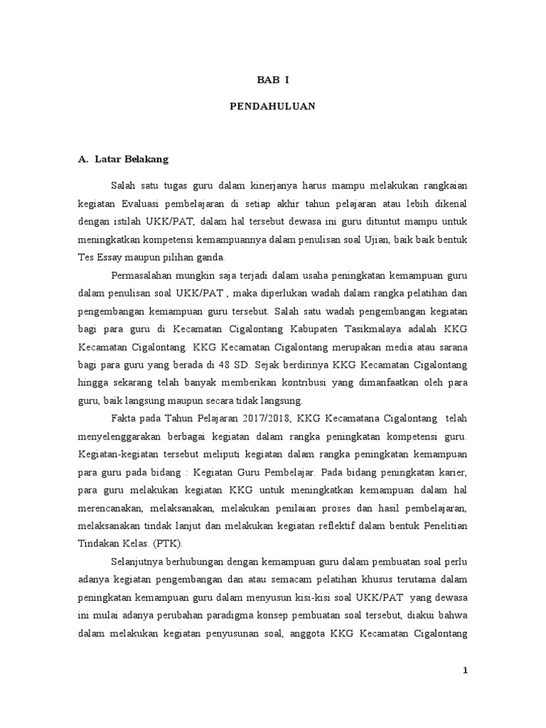 proposal-penyusunan-kisi-kisi-dan-soal-ukk-pat-2018-2019 | PDF