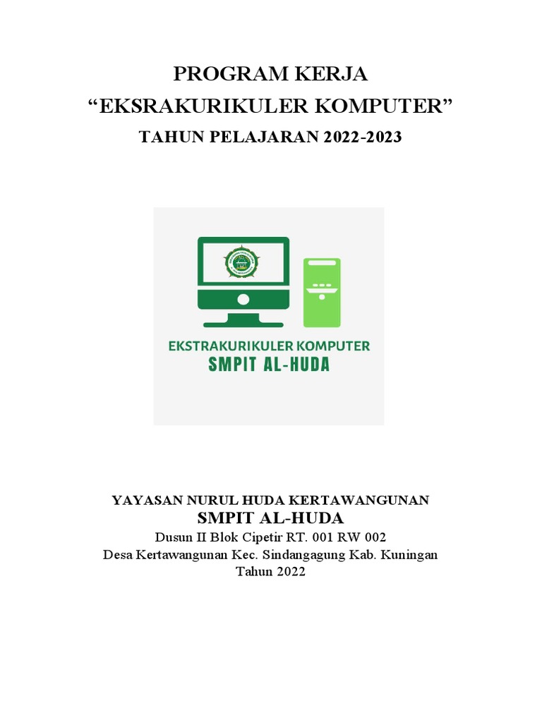 Program Kerja Eskul Komputer | PDF | Karier & Perkembangan | Komputer