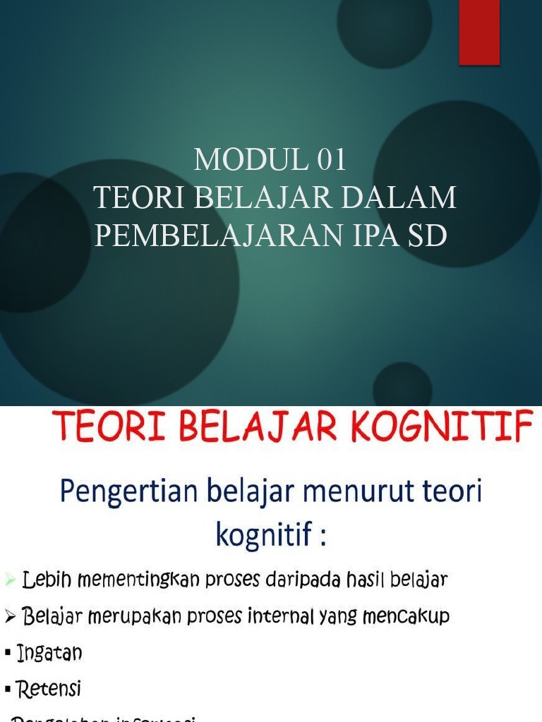Teori Belajar Dalam Pembelajaran Ipa PPT Download | PDF
