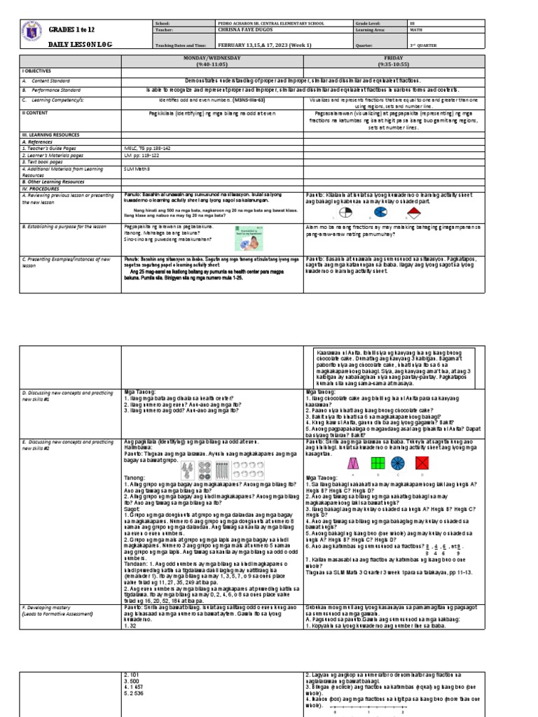 Dll-Math 3 - Q3-W1 | PDF