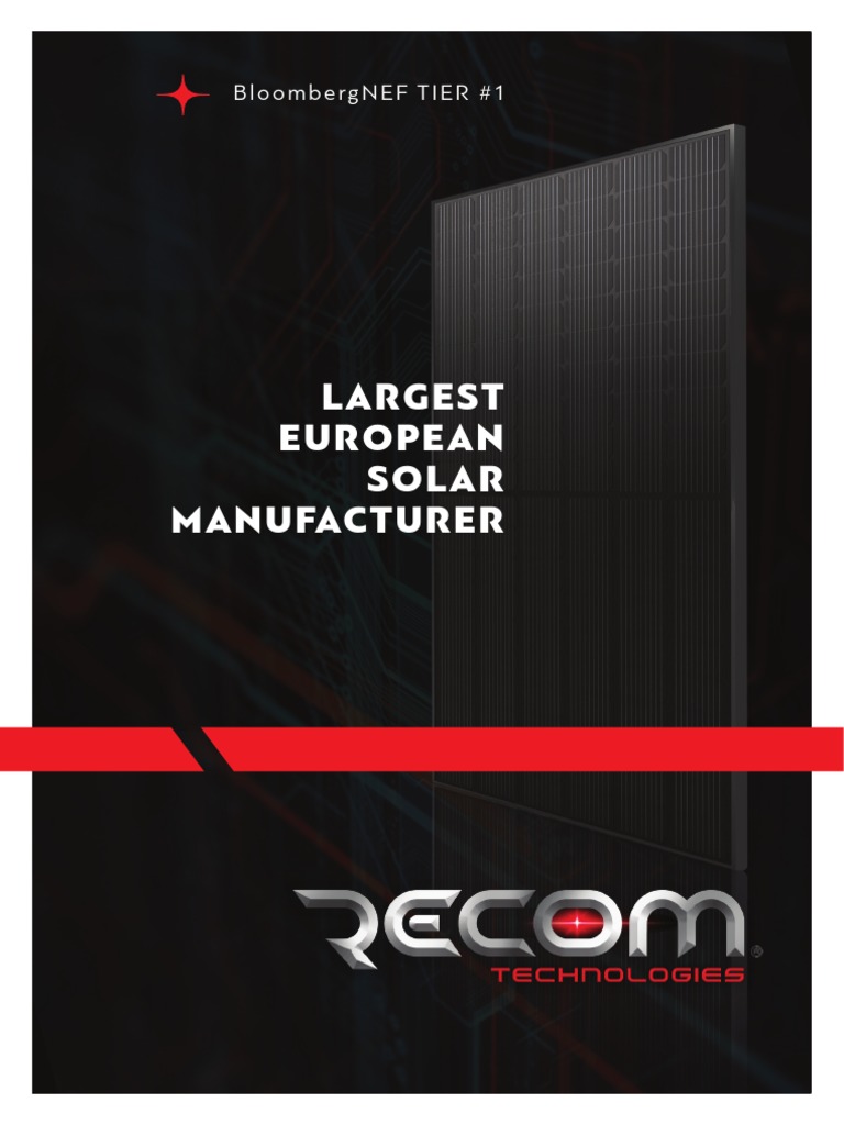 Recom Company Profile Pdf Photovoltaics Renewable Energy