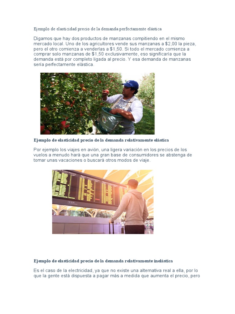 Ejemplo de Elasticidad Precio de La Demanda Perfectamente Elástica ...