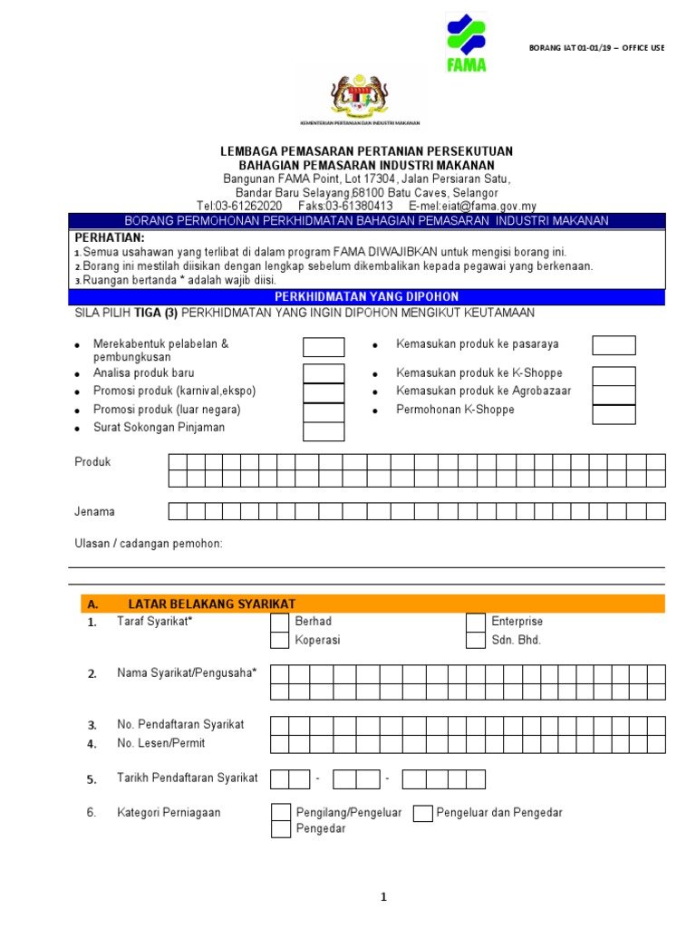 BORANG IAT 01-19 - VERSI RINGKAS Latest 2020 | PDF