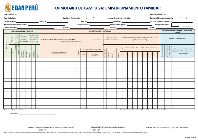 Formulario 2a Empadronamiento | PDF