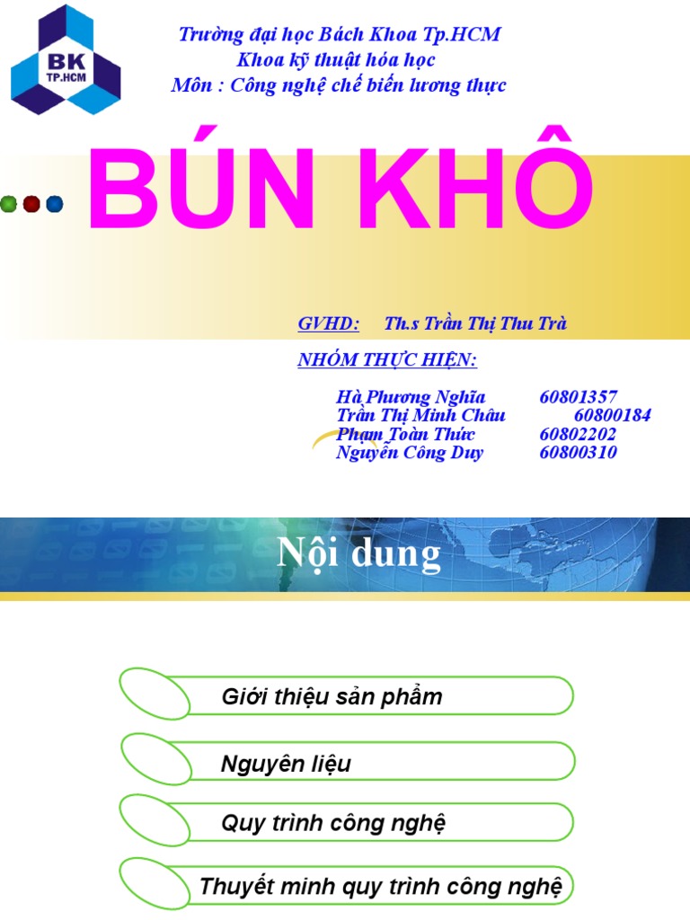 Tailieuxanh Cong Nghe Che Bien Luong Thuc SX Bun Kho 8937 | PDF