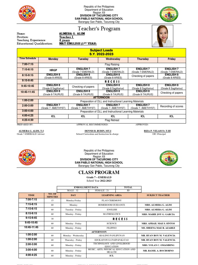 Alim Class-Program | PDF