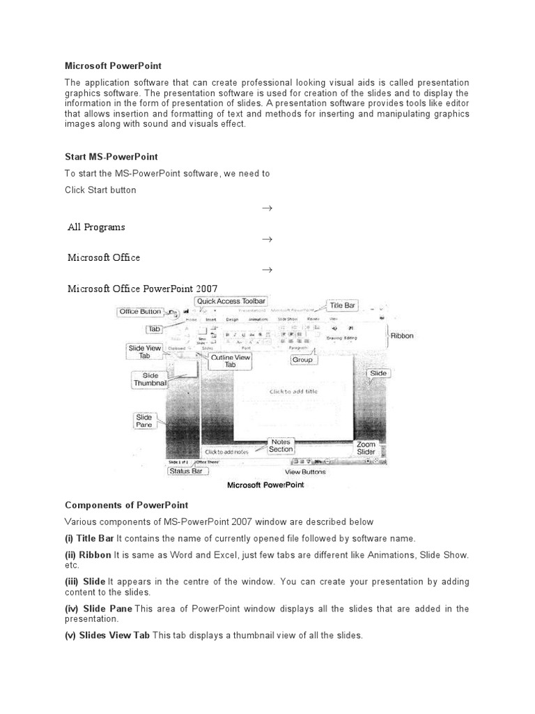 Microsoft Powerpoint Notes Pdf Microsoft Power Point Software