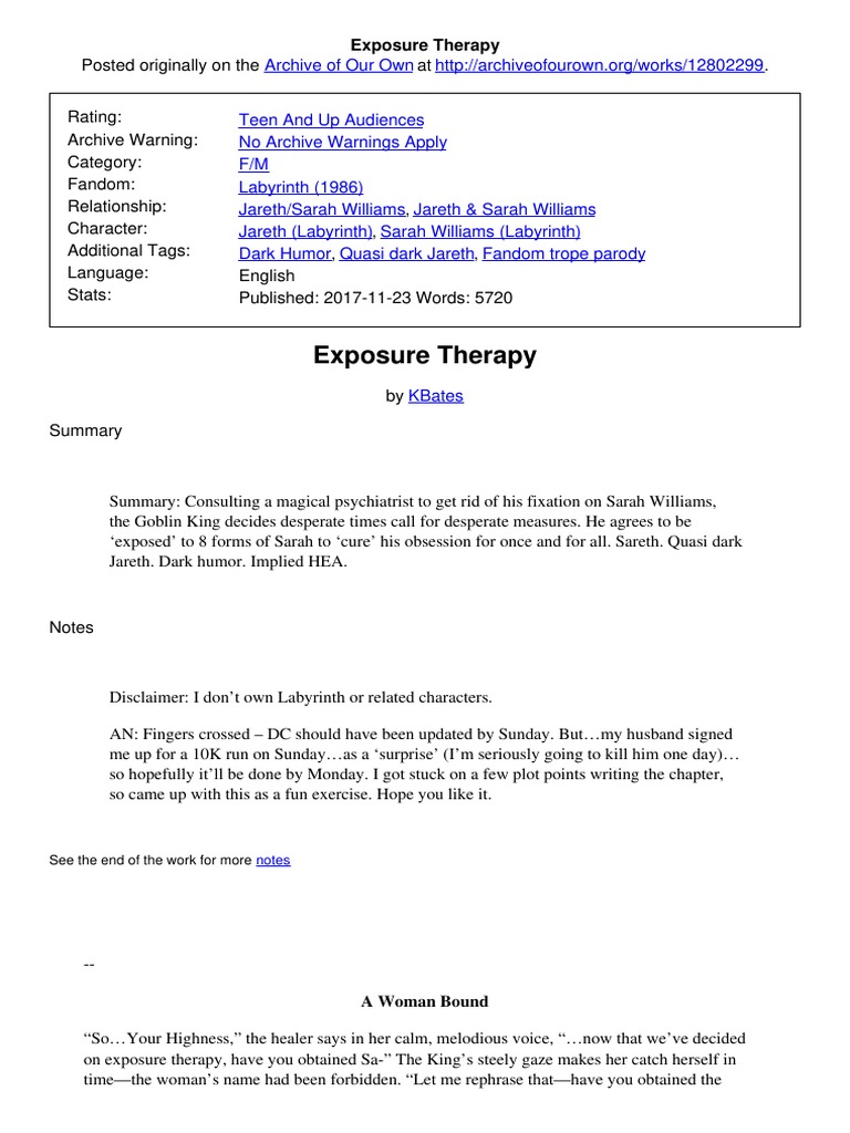 Exposure Therapy | PDF