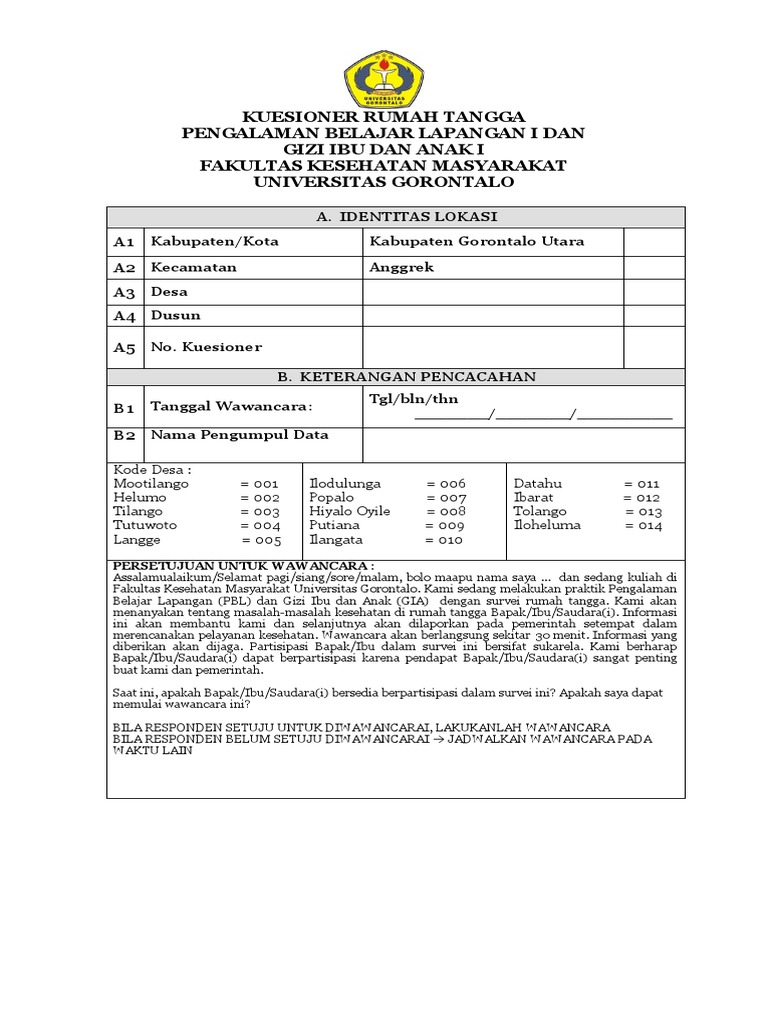 Kuesioner PBL Dan Gia I 2023 | PDF