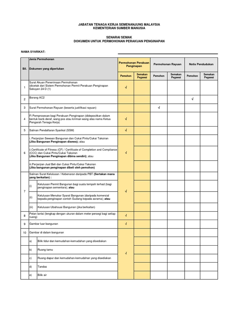 2021-04-20 Senarai Semak Akta 446 (3) - v3 | PDF