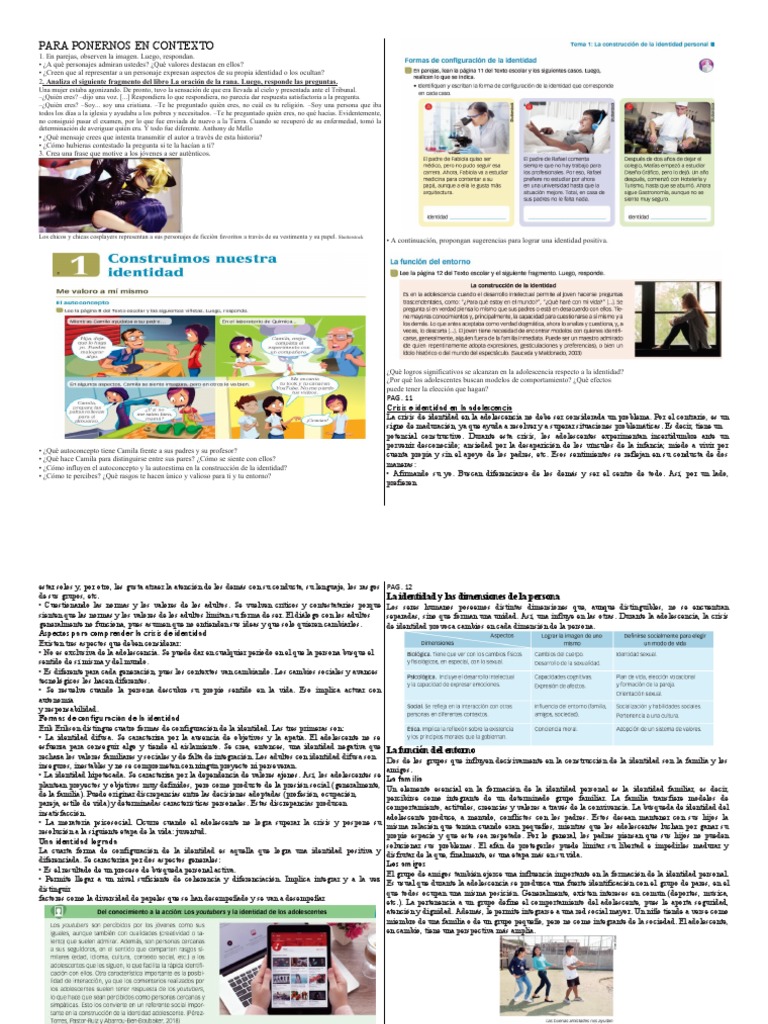 Ficha DPCC 3 ° | PDF | Adultos | Adolescencia