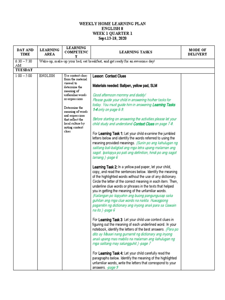 WHLP-Week 1-ENGLISH 8 | PDF | Cognitive Science | Cognition