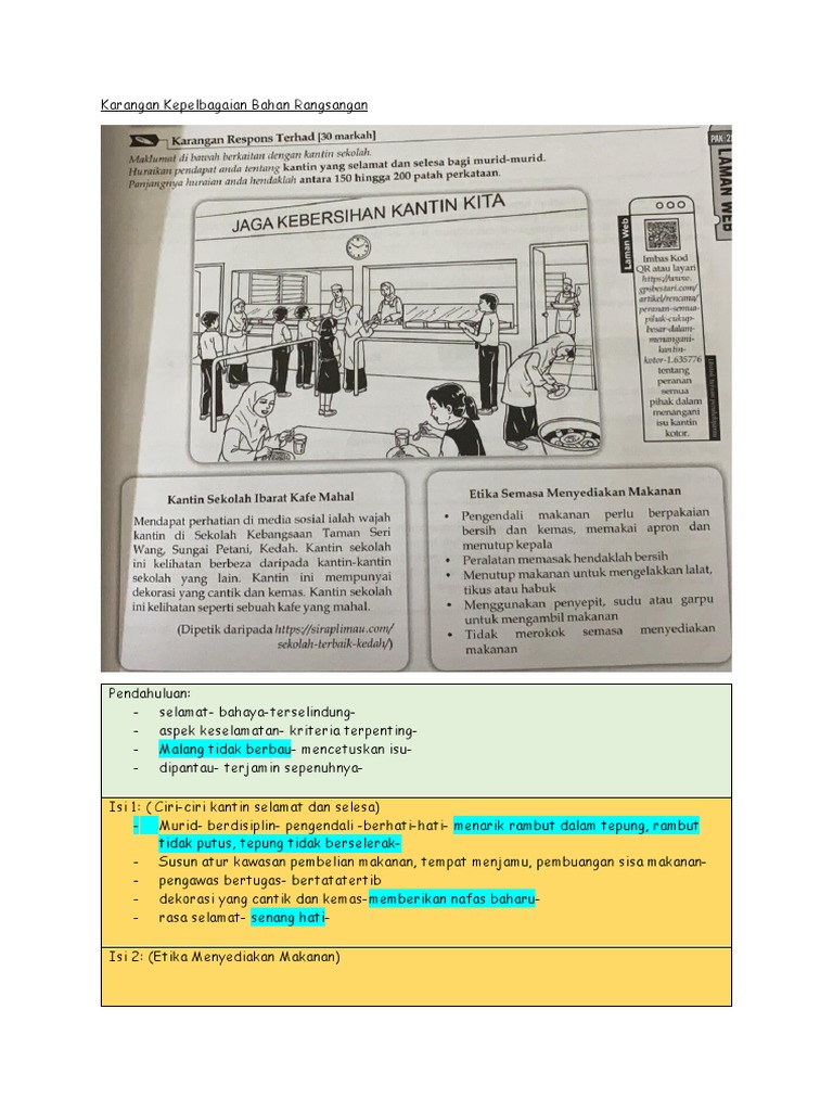 5S2 Karangan Rangsangan Kantin | PDF