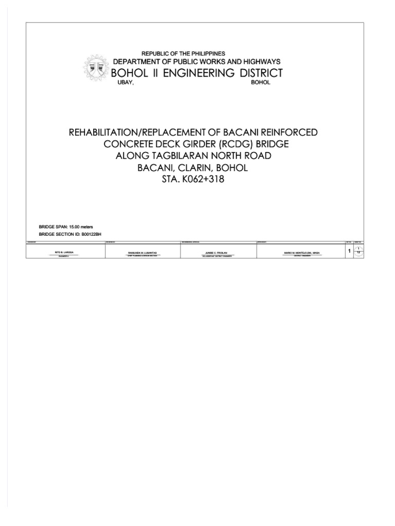 PDF Plan For Bacani Bridge Rcdg. | PDF | Bridge | Real Estate