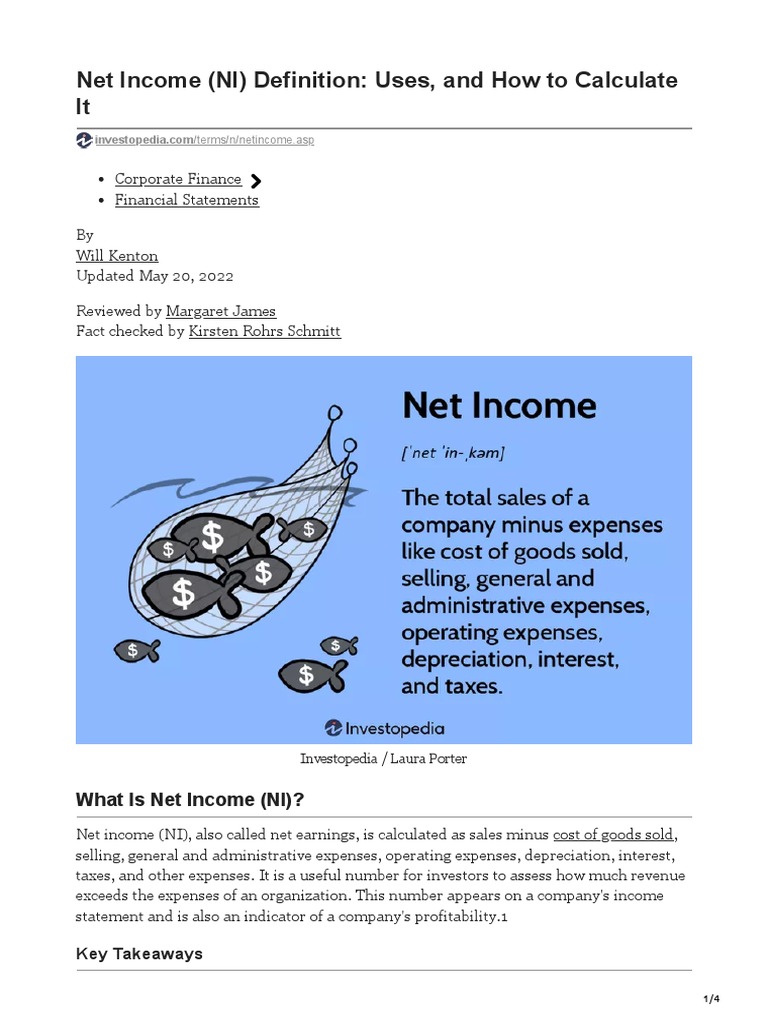 investopedia.com-Net Income NI Definition Uses and How to Calculate It ...