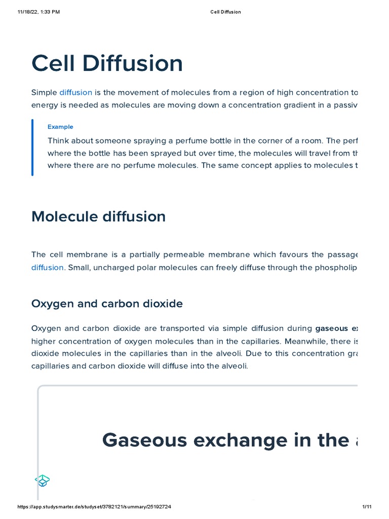 Cell Diffusion | PDF | Diffusion | Ion Channel