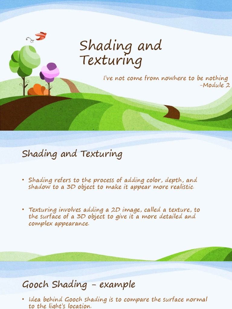 Gooch Shading in 3D Texturing | PDF | Texture Mapping | 3 D Computer ...