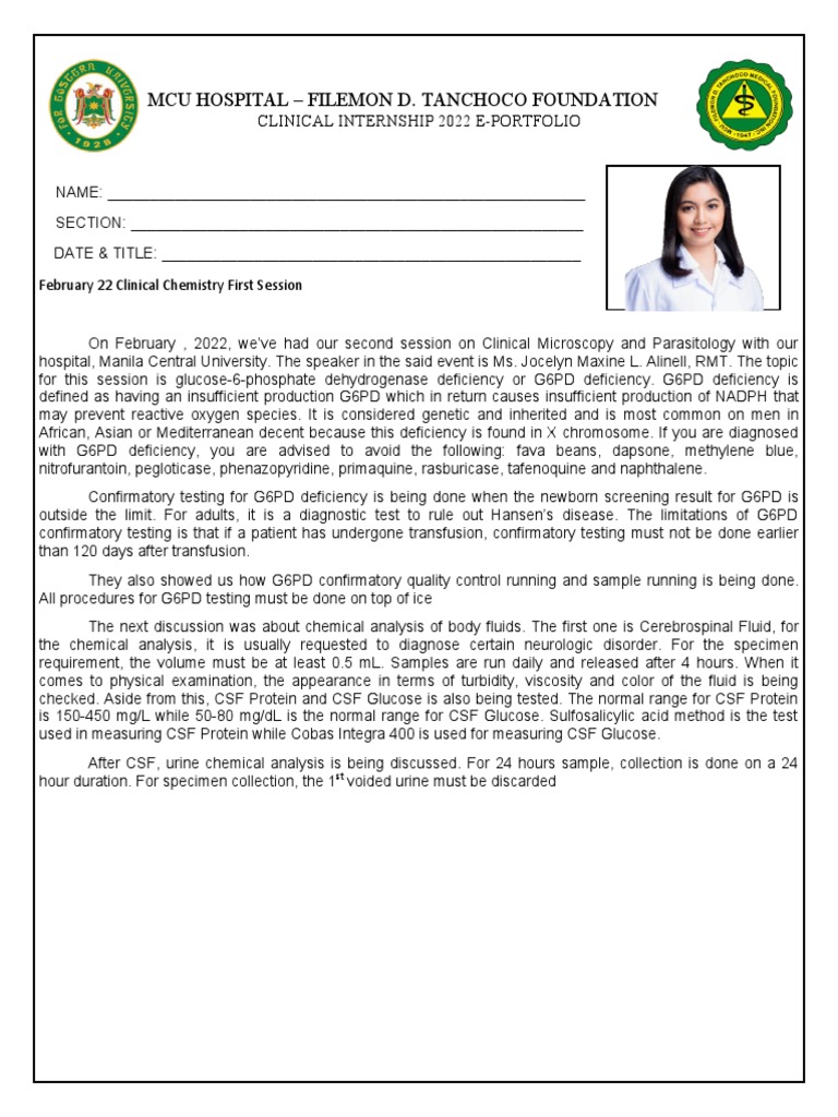 Mcu Hospital - Filemon D. Tanchoco Foundation: Clinical Internship 2022 ...