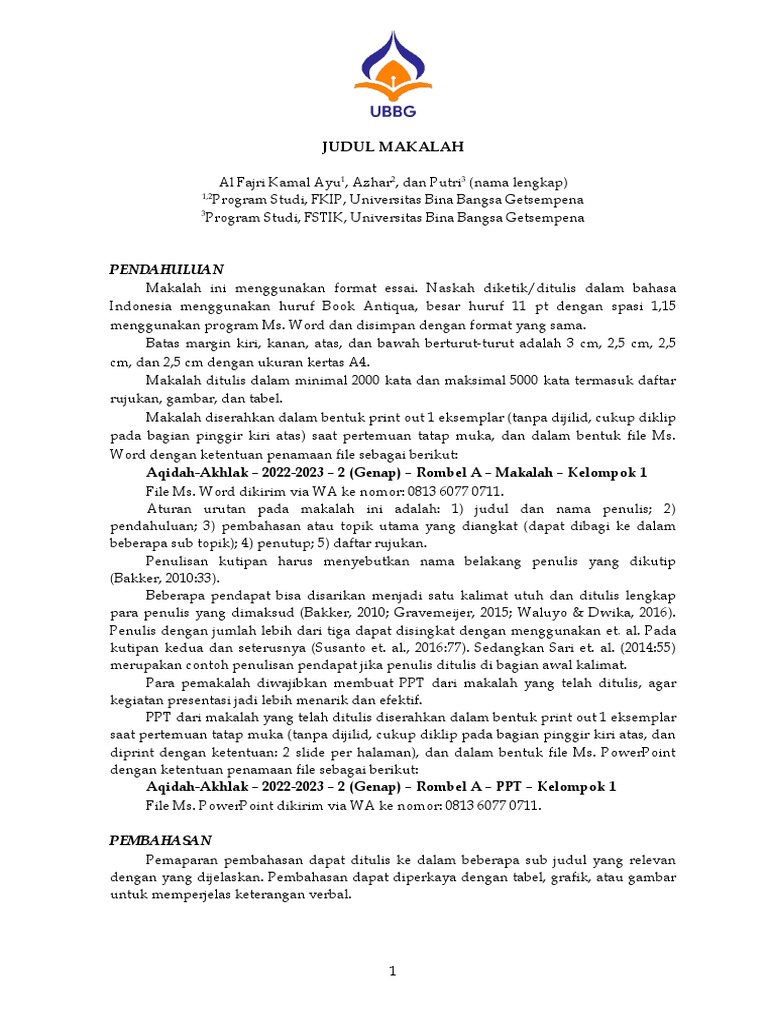 Aqidah-Akhlak - 2022-2023 - 2 (Genap) - Rombel A - Makalah - Kelompok 1 | PDF