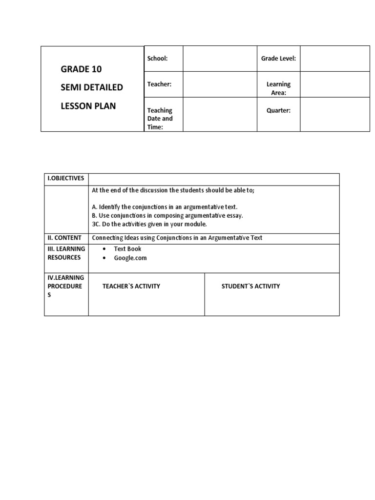 Lesson Plan | PDF | Linguistics