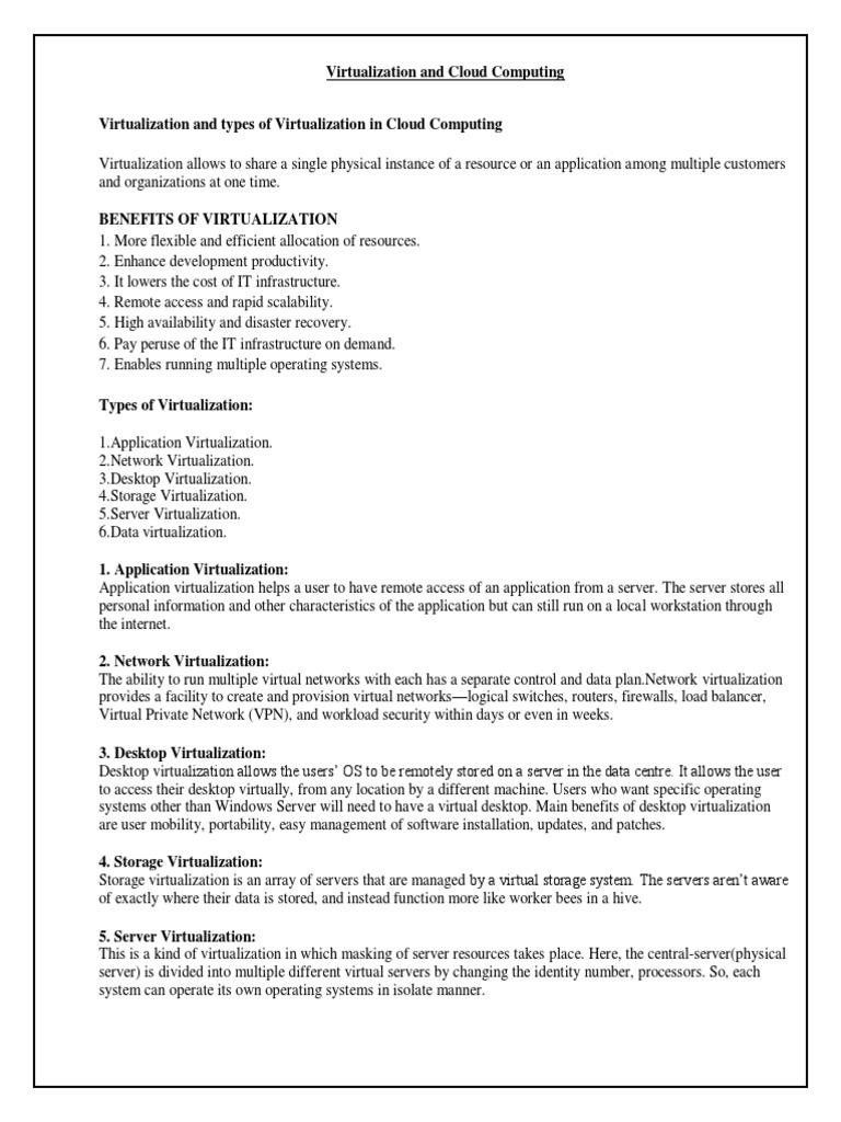 CSE423 Notes2 | PDF | Cloud Computing | Virtualization